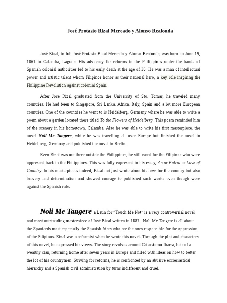 Dr. Jose P. Rizal | PDF