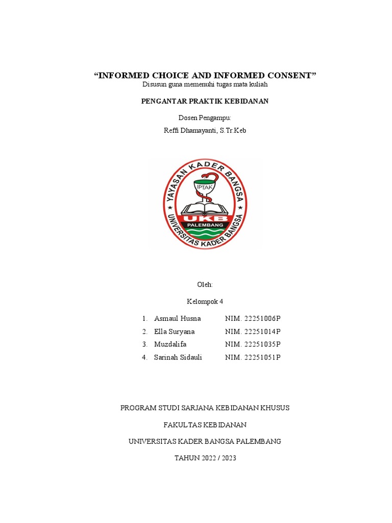 Kel 4 Makalah Informed Choice & Imformed Concent | PDF