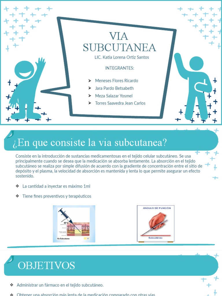 Via Subcutanea-1 | PDF | Inyección (medicina) | Medicamentos con receta