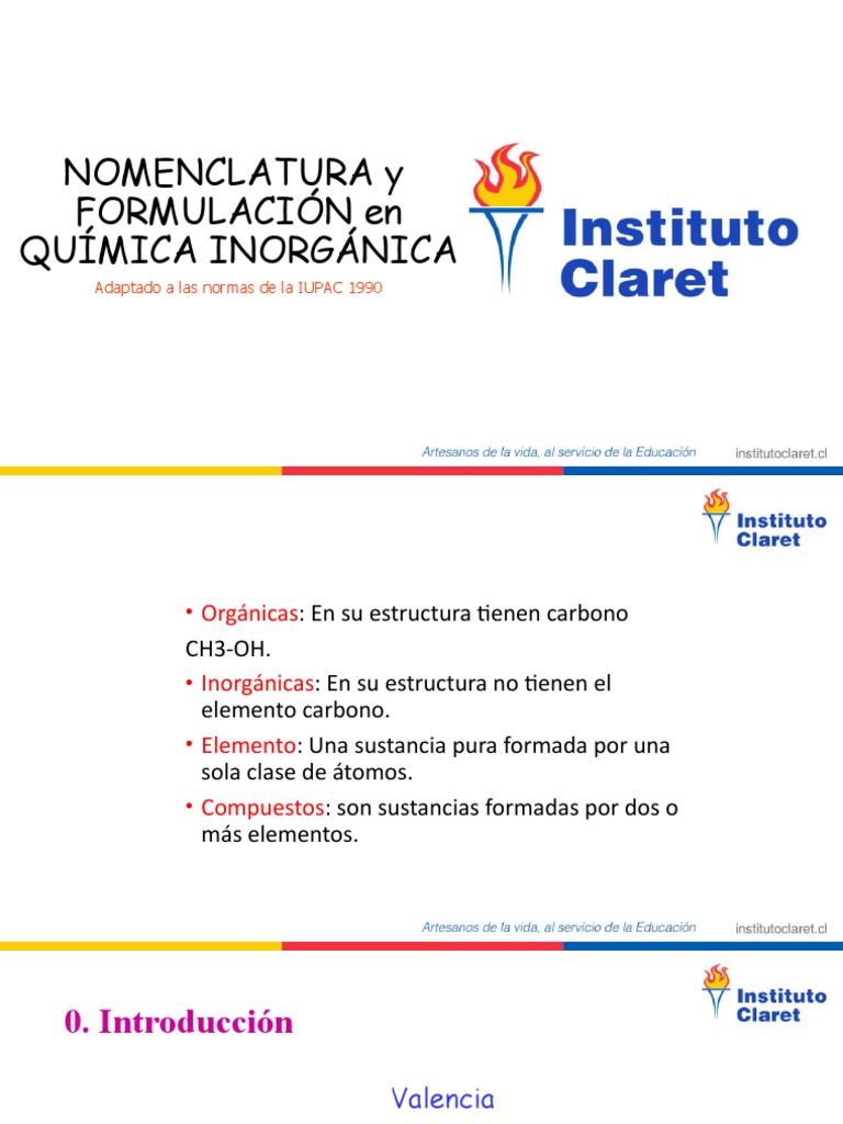 NOMENCLATURA INORGANICA | PDF | Ácido | Elementos químicos