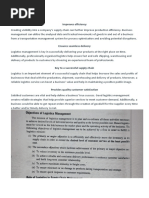 Case Study - Logistics | PDF