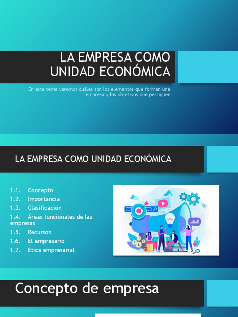 La Empresa Como Unidad Economica | Descargar gratis PDF | Business | Economias
