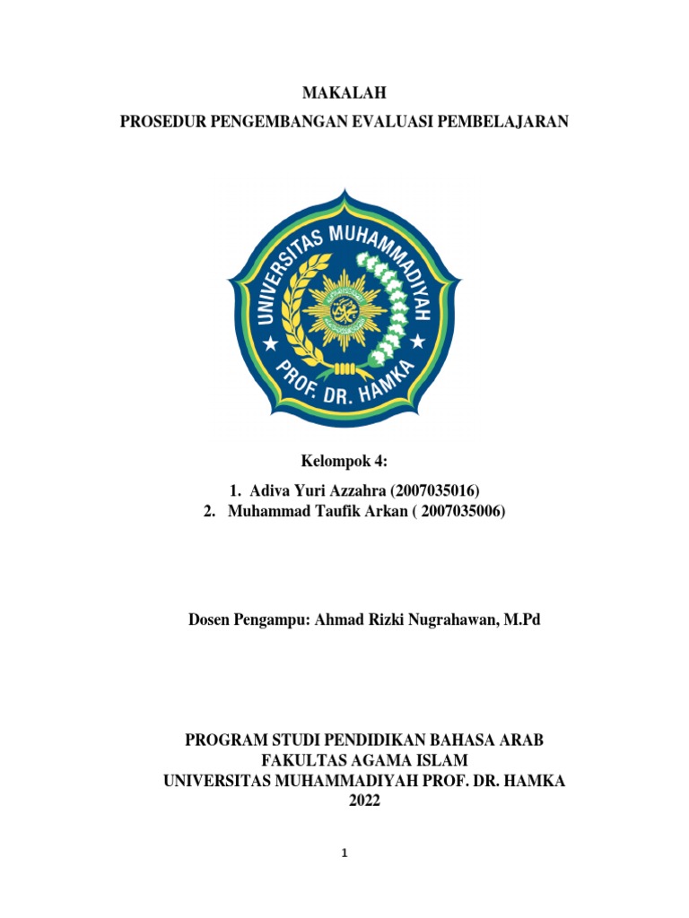 Makalah Evaluasi Pembelajaran Kel. 5 Fix | PDF | Seni