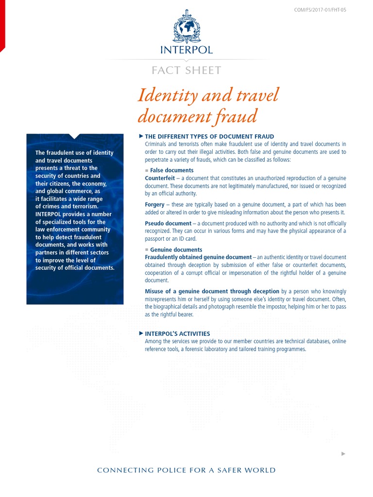 Identifying Fraudulent Travel Documents | PDF | Fraud | National Security