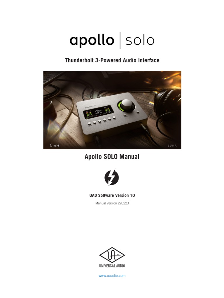 Apollo Solo Manual | PDF | Sound | Computer Hardware Apollo Solo Manual | PDF | Sound | Computer Hardware