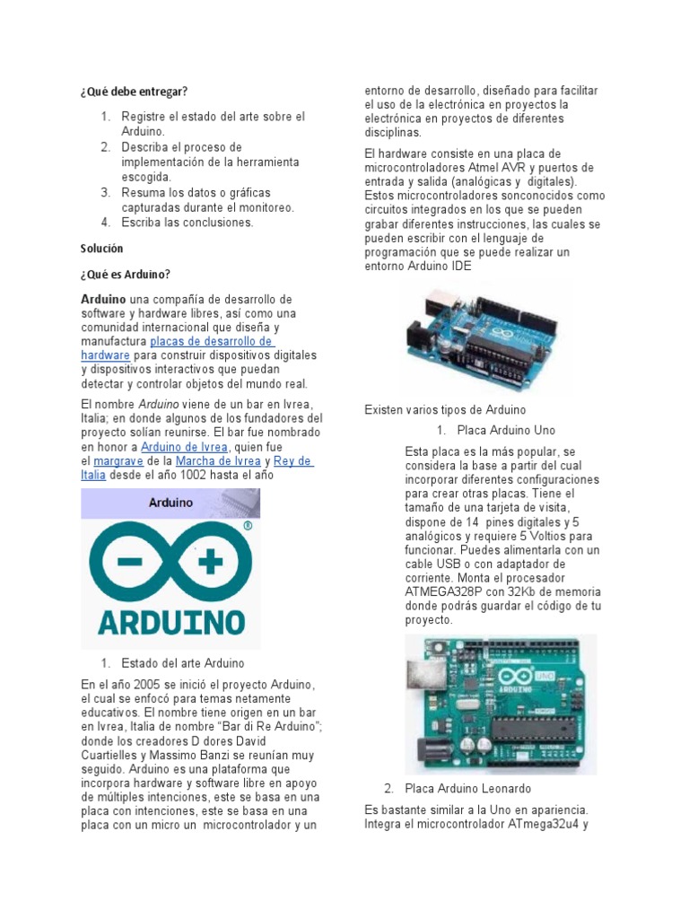 Trabajo Arduino | PDF