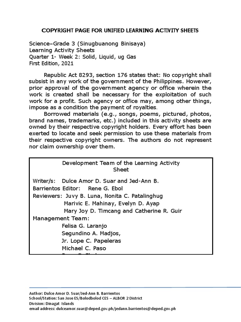S3 - Q1 - Week 2 (Binisaya) | PDF | Intellectual Works | Intellectual ...