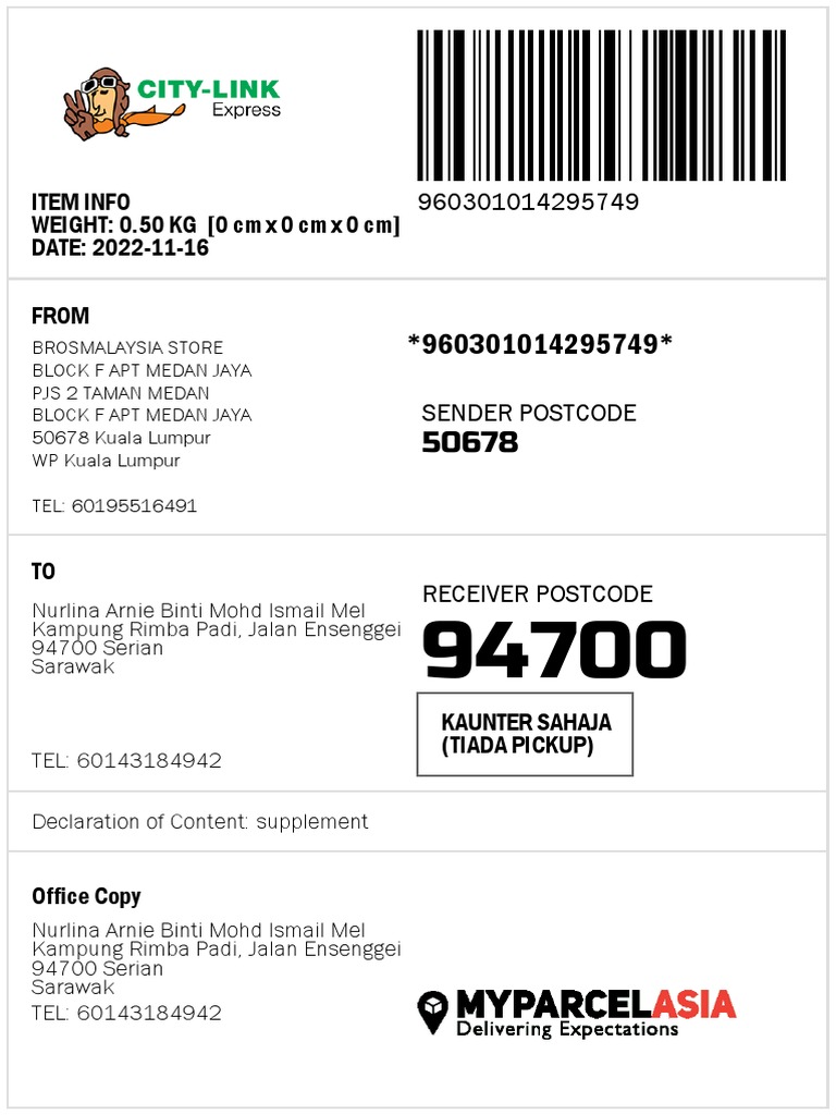 Contoh waybill | PDF