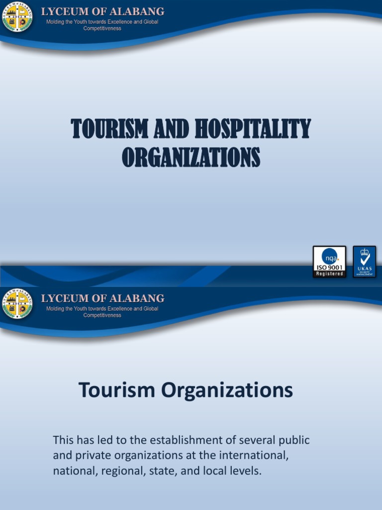05 Tourism and Hospitality Organizations | PDF | Tourism | Economies