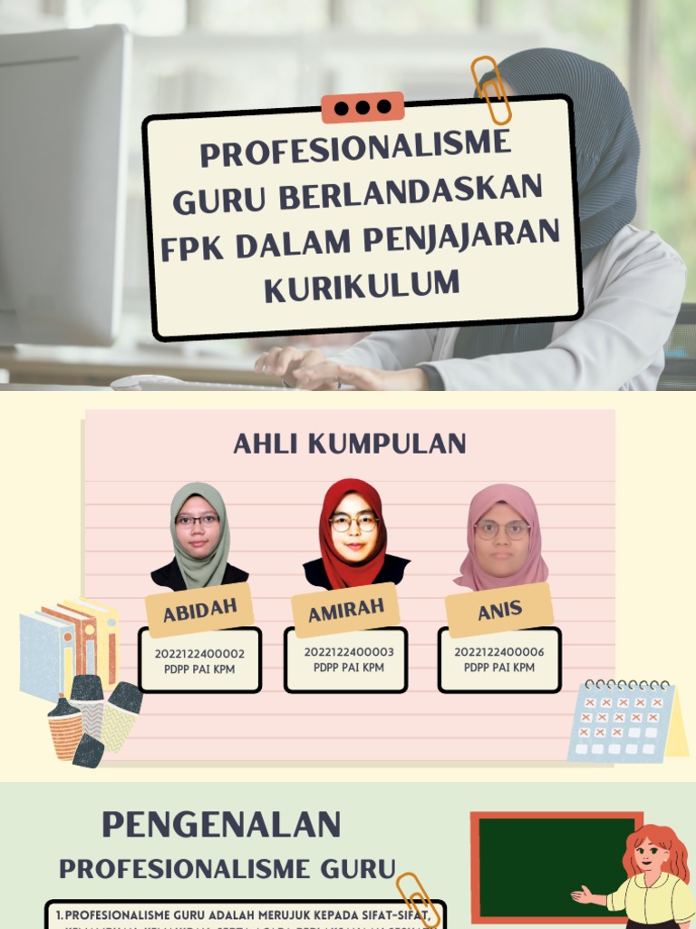 Profesionalisme Guru Berlandaskan FPK Dalam Penjajaran Kurikulum | PDF