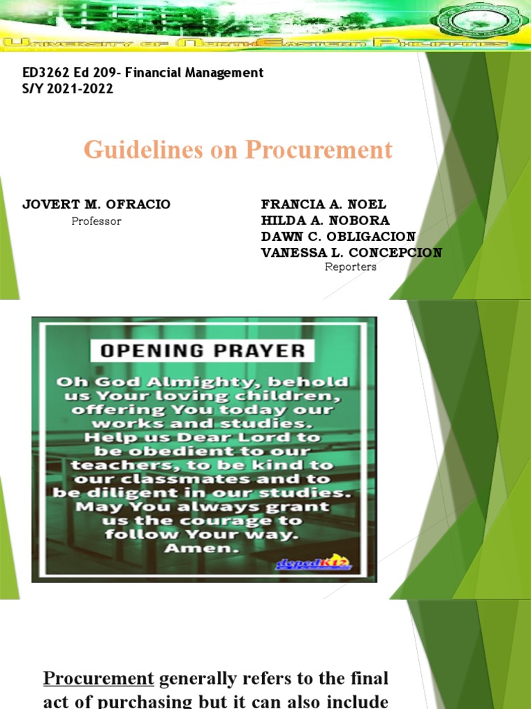 Guidelines On Procurement | PDF | Procurement | Request For Proposal