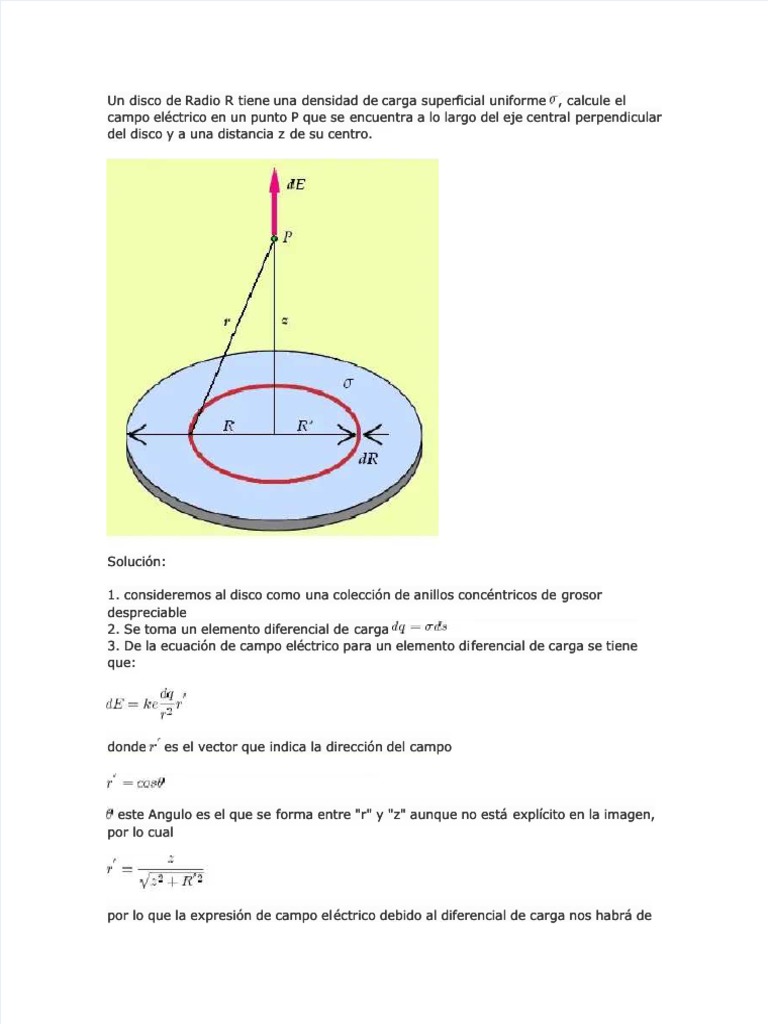 PDF Un Disco de Radio R Tiene Una Densidad de Carga Superficial ...