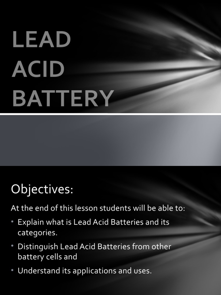 Lead Acid Battery | PDF | Rechargeable Battery | Electromagnetism