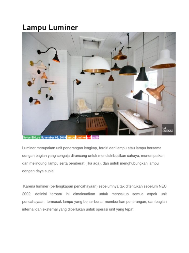 Lampu Luminer | PDF