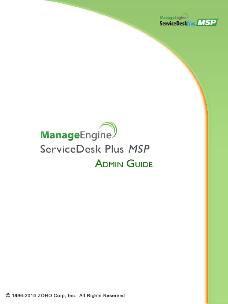 MSP ServiceDesk User Guide | PDF | Installation (Computer Programs) | World Wide Web