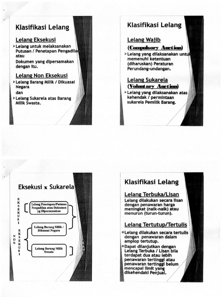 Klasifikasi Lelang | PDF