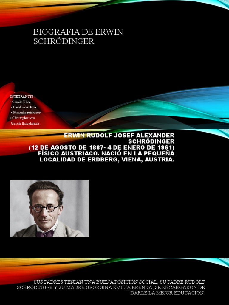 Biografia de Erwin Schrödinger | PDF