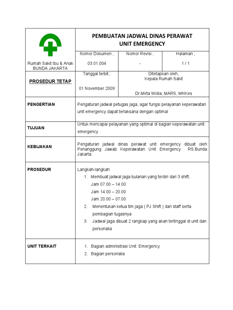 4.pembuatan Jadwal Dinas Perawat | PDF