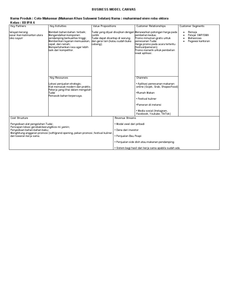 Proposal BMC PDF | PDF | Bisnis