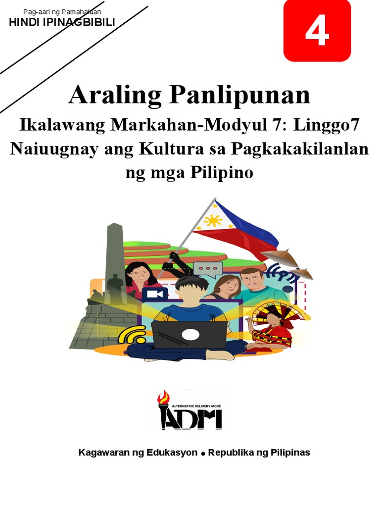 AP4 - q2 - Mod7 - Naiuugnay Ang Kultura Sa Pagkakakilanlan NG Mga ... AP4 - q2 - Mod7 - Naiuugnay Ang Kultura Sa Pagkakakilanlan NG Mga ...