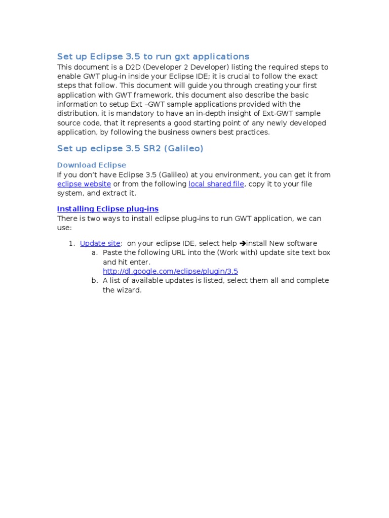 Set Up Eclipse 3 | PDF | Eclipse (Software) | Web Server