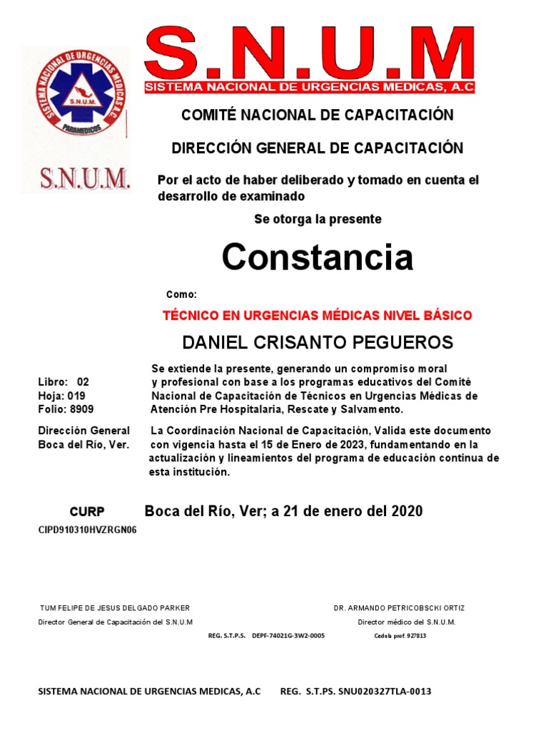 Constancia Snum | PDF