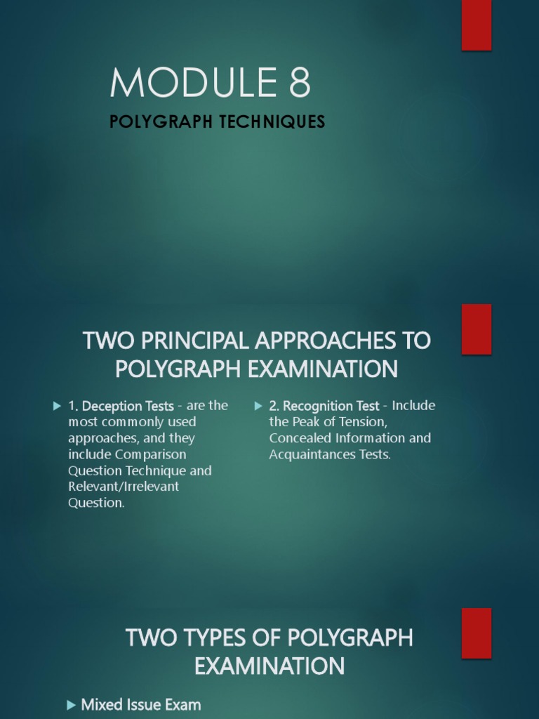 Bsc-3a Lie Detection Module 8 | PDF