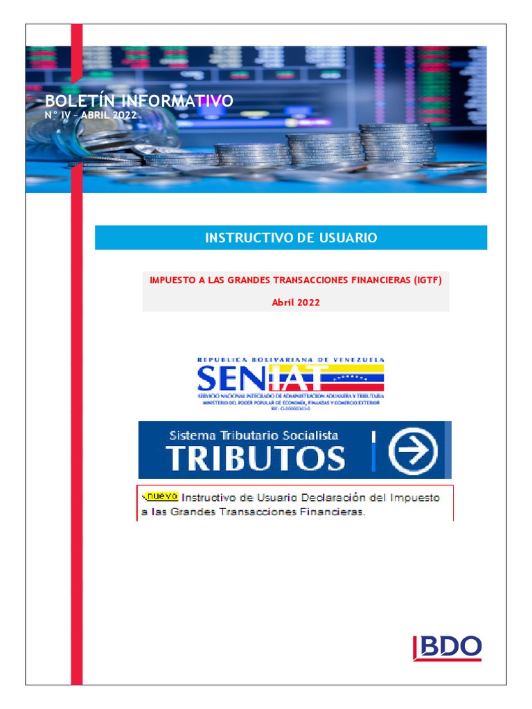 Guía para Declarar IGTF en SENIAT | PDF | Impuestos | Ventana (informática)