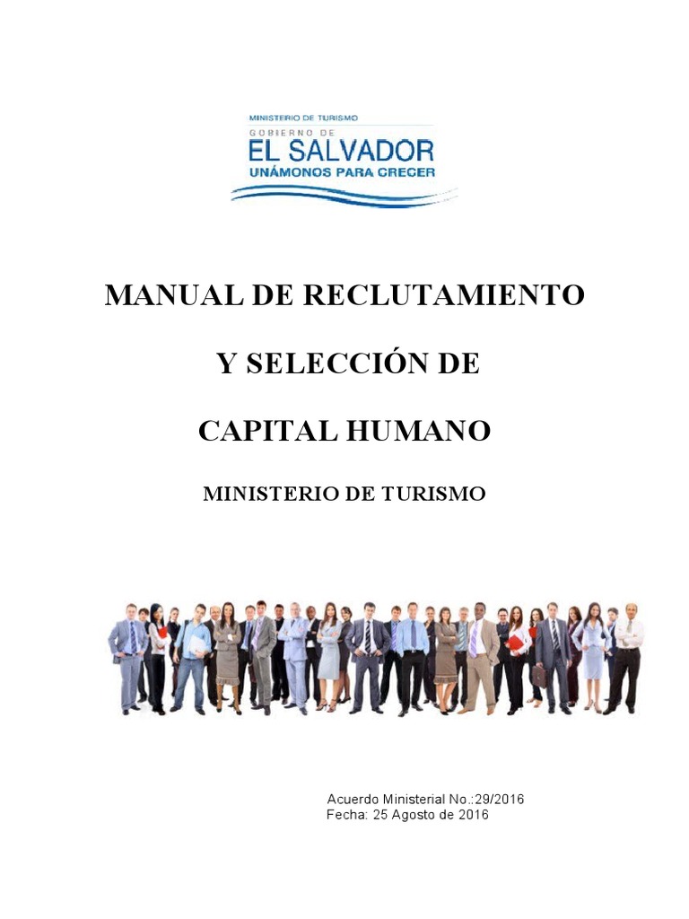 Manual Reclutamiento y Selección Del Capital Humano (Vigente 2018) | PDF | Reclutamiento ...