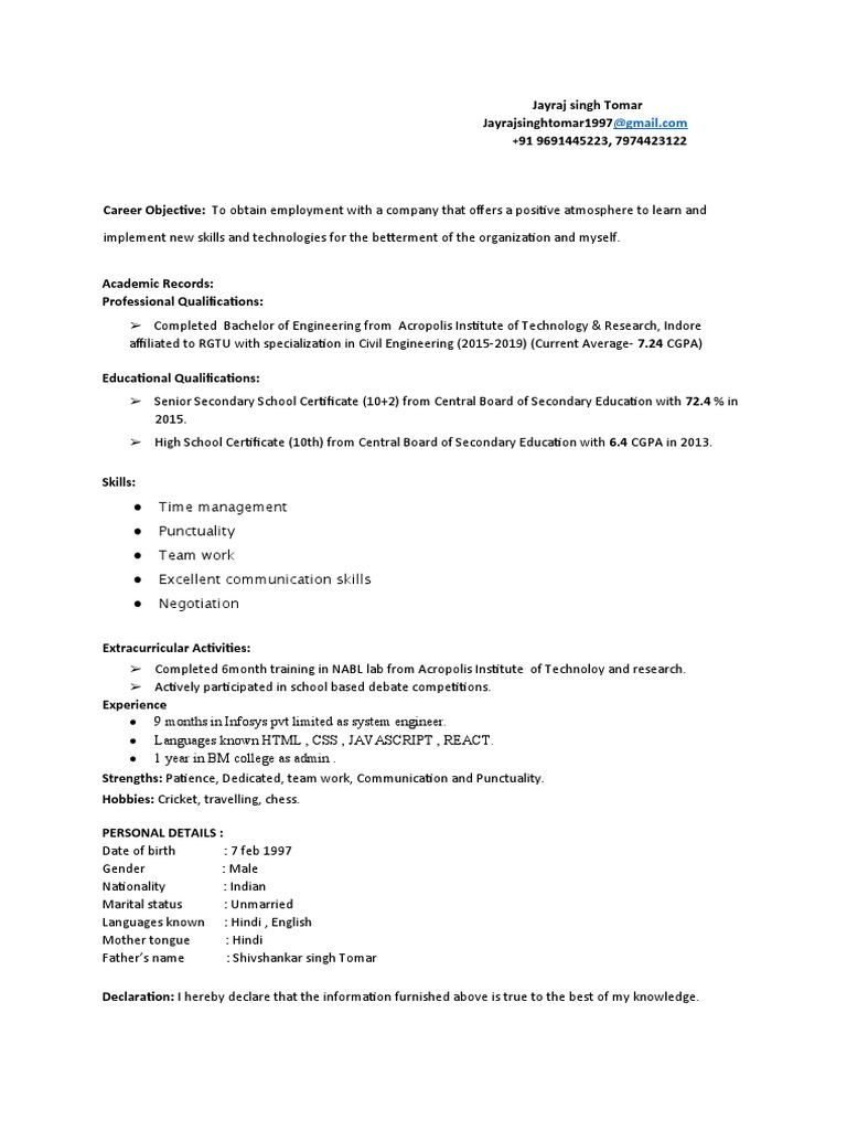 Resume 2022 | PDF | Career & Growth