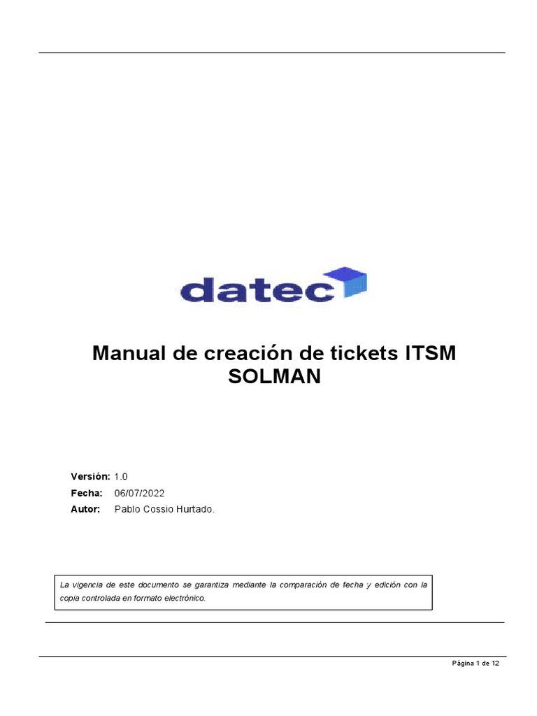 Manual ITSM SOLMAN CLIENTE COFAR | PDF | Mesa de ayuda | It Service Management