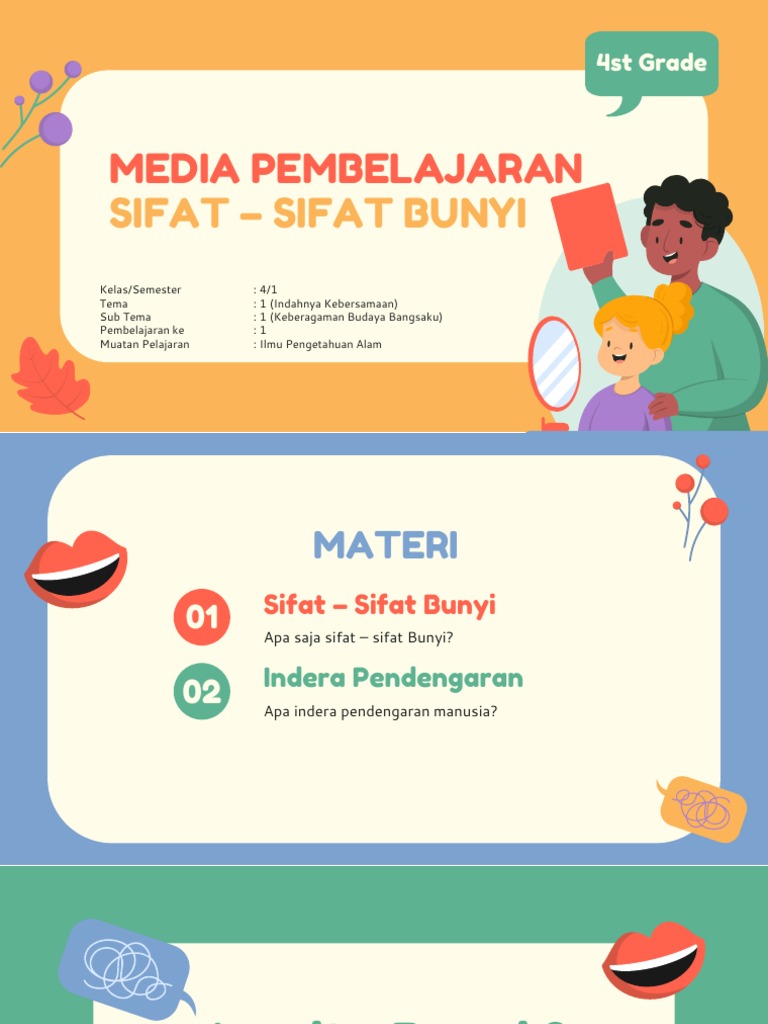 Media Pembelajaran Sifat Bunyi Pemb IPA SD | PDF