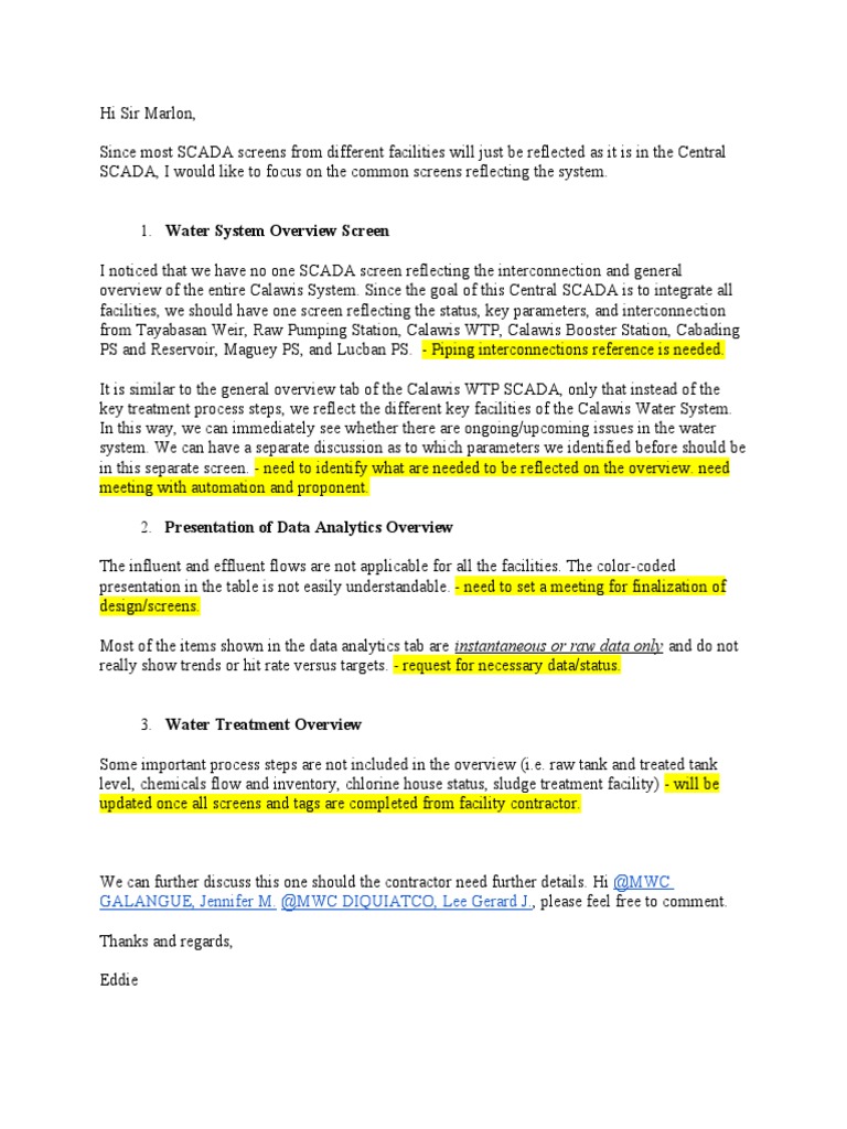 SCADA - MW Calawis | PDF | Scada | Sewage Treatment