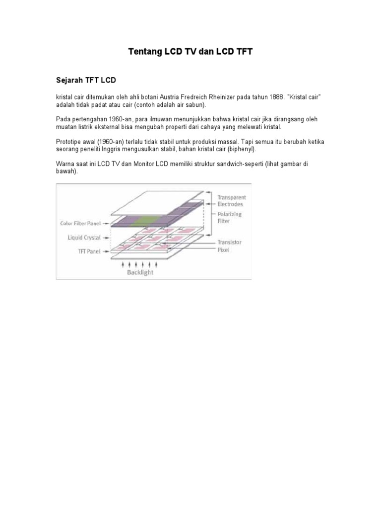 LCD TV Dan TFT TV | PDF