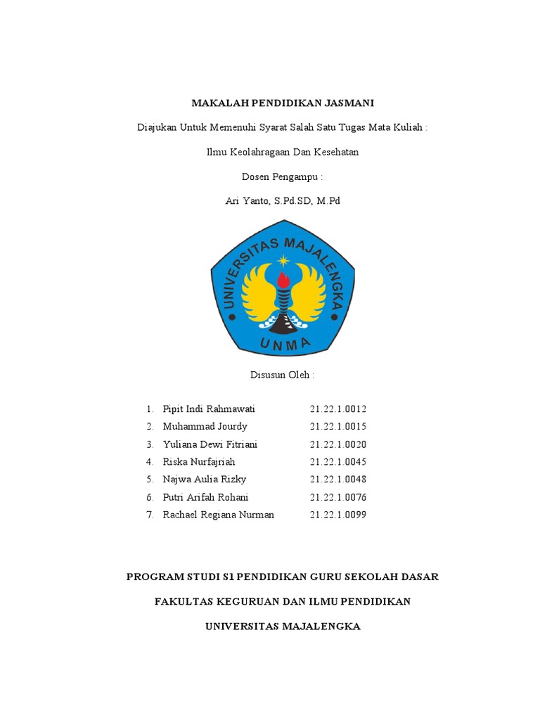Makalah Pendidikan Jasmani Kel 2 | PDF