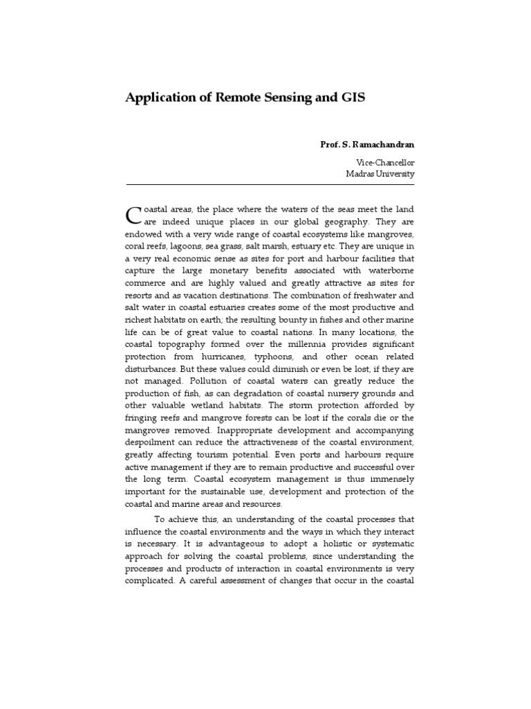 Application of Remote Sensing and GIS | PDF