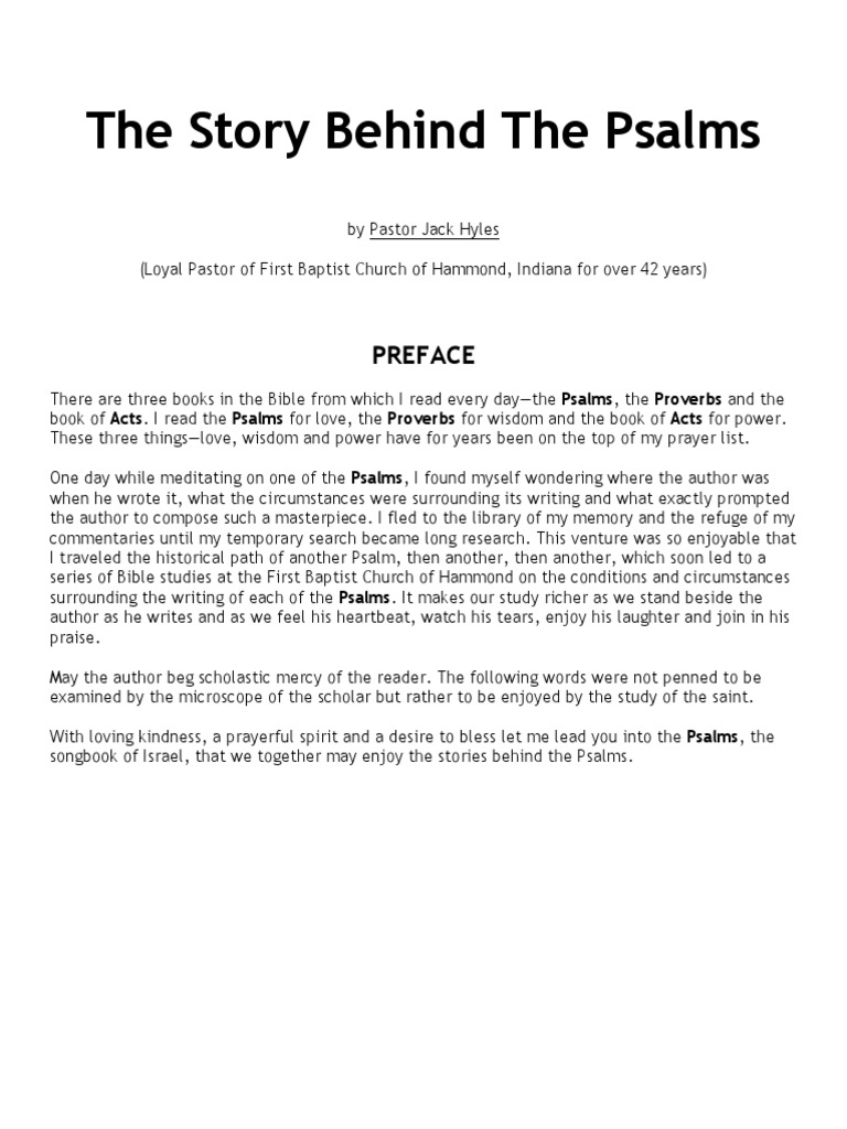 Background of Psalm 23 and David's Writings | PDF | David | Ark Of The ...