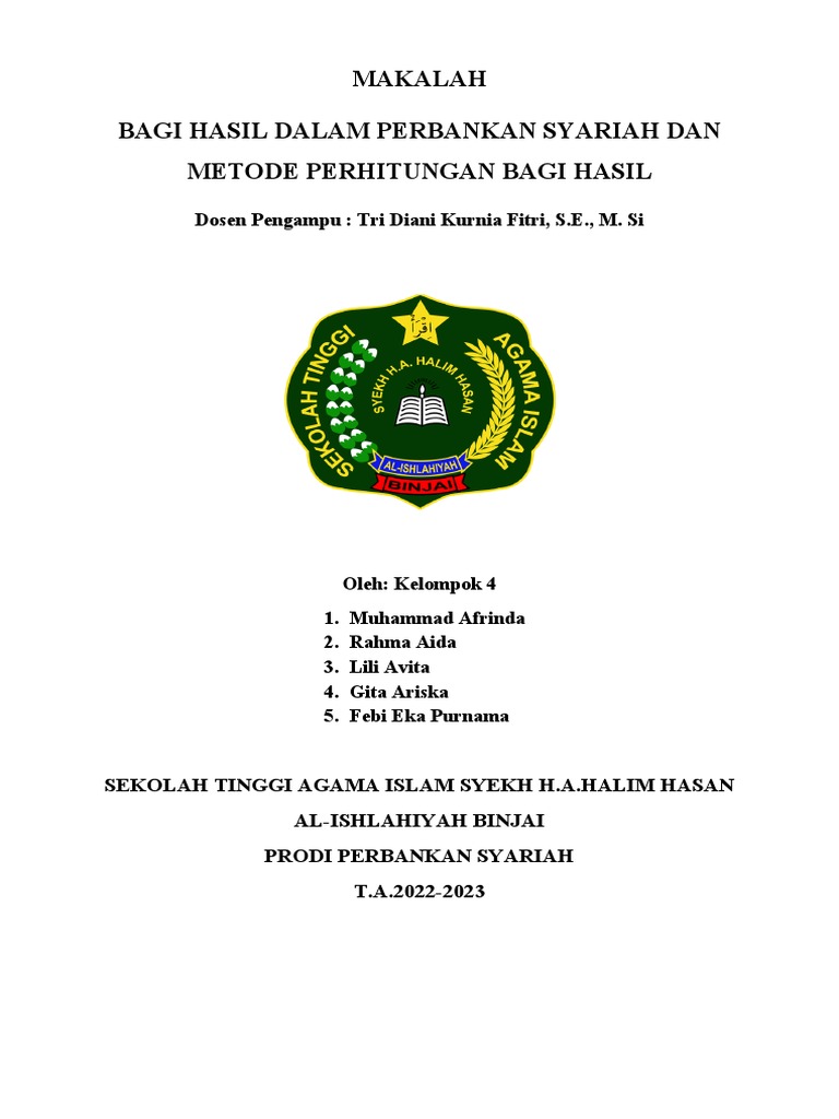 Metode Bagi Hasil Saldo Rata-Rata | PDF