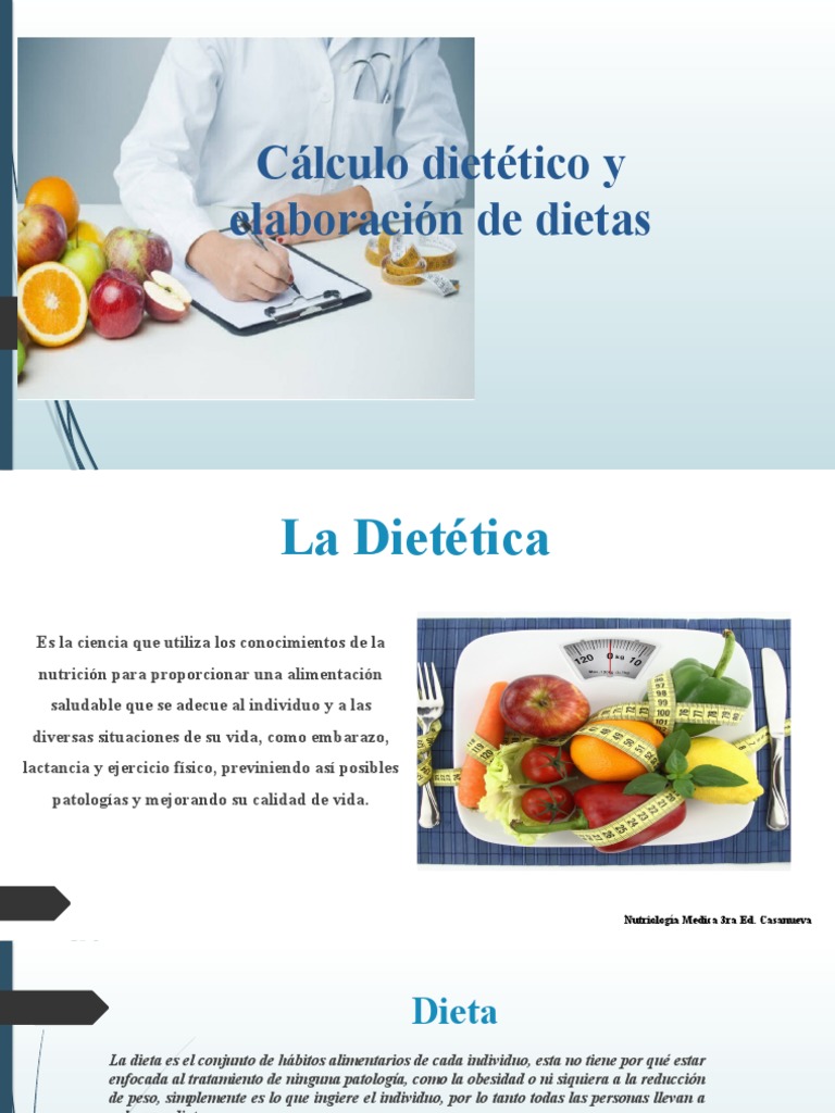 Cálculo Dietético y Elaboración de Dietas | PDF | Dieta | Comida y bebida