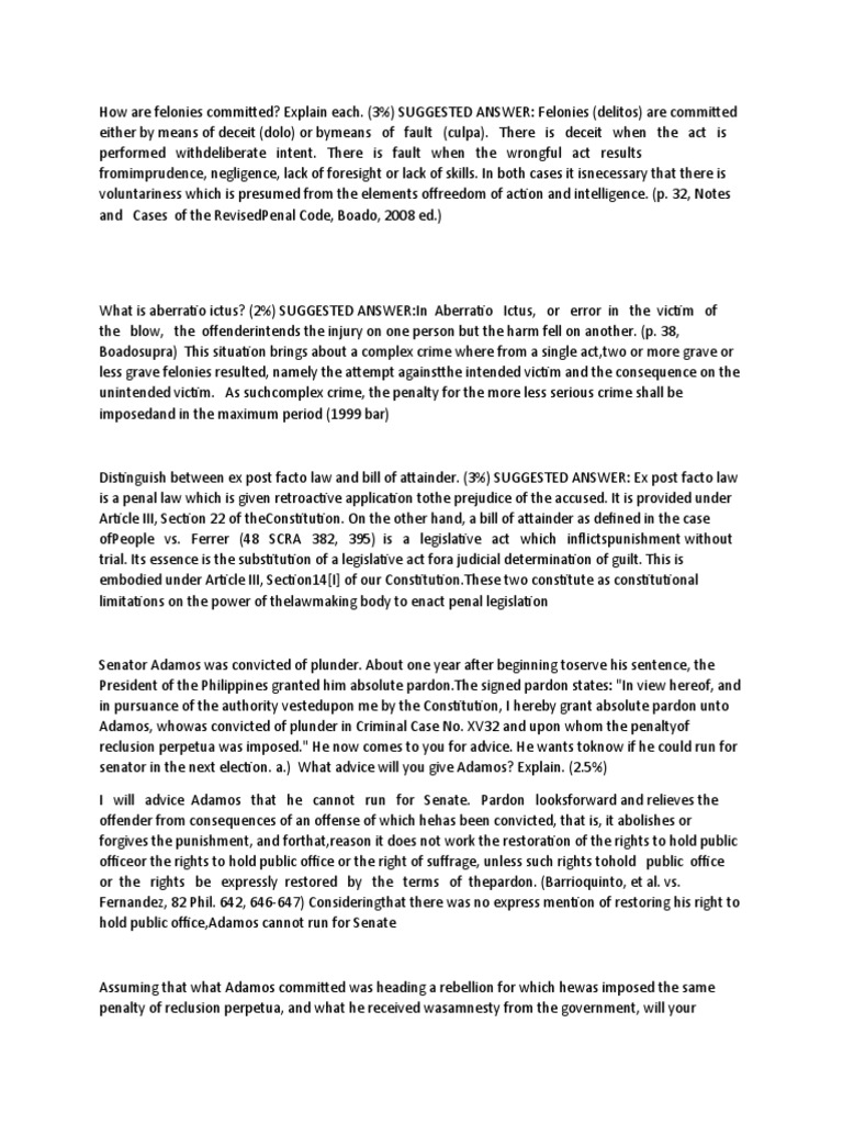 How Are Felonies Committed | PDF