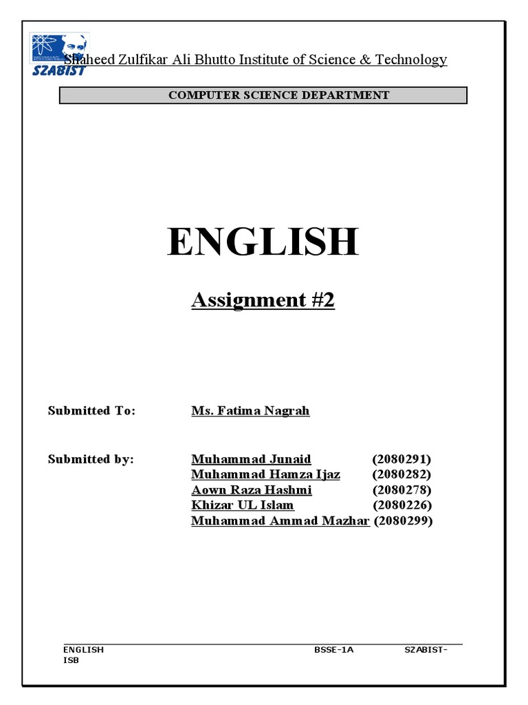 Assignment 2 English - 1A | PDF