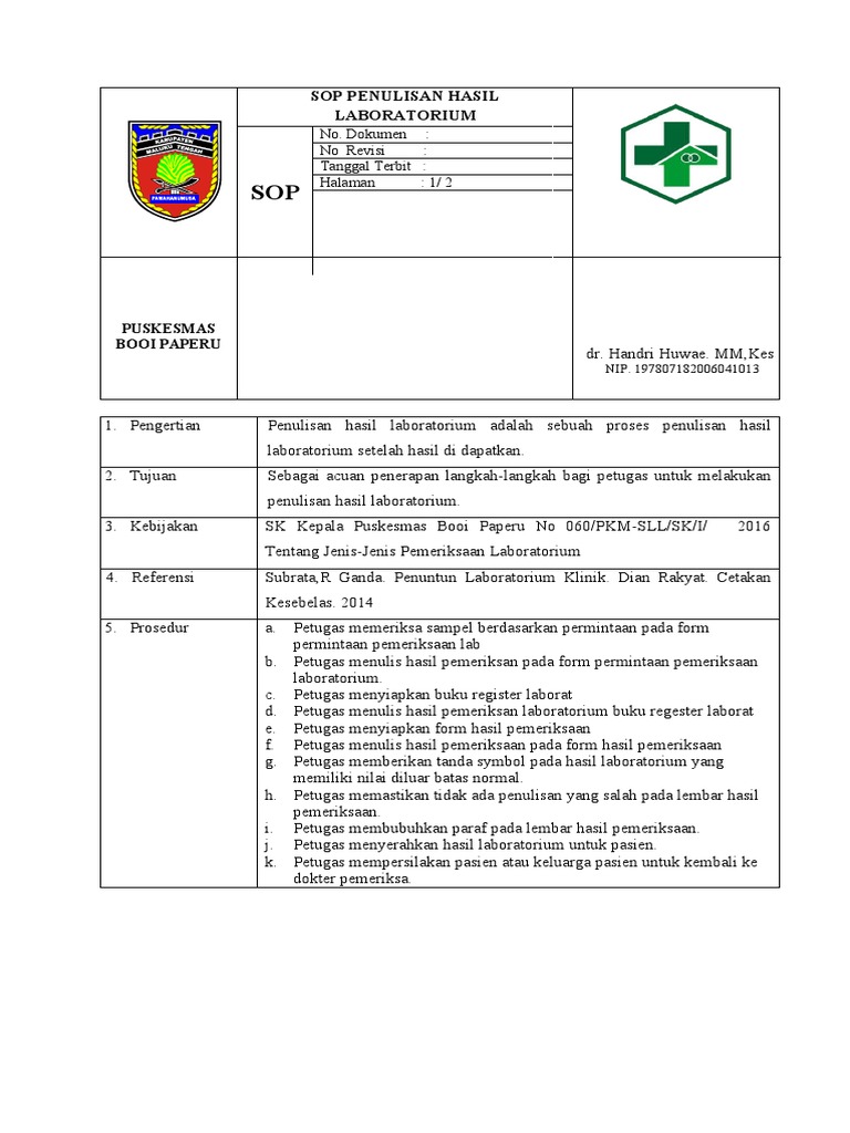 Teknik Penulisan Hasil Laboratorium | PDF