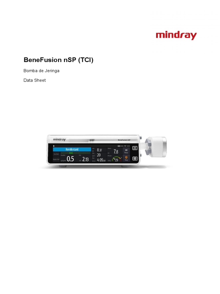 Bomba TCI BeneFusion nSP: Especificaciones | PDF | Tecnología de ...