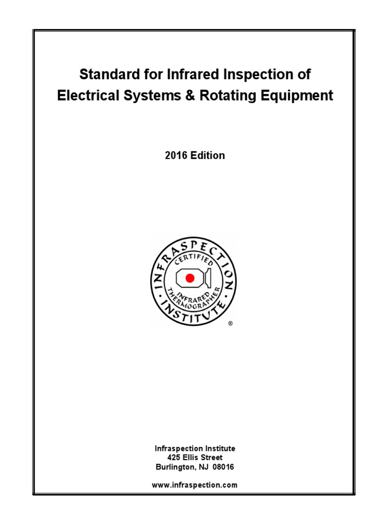 Standard For Infrared Inspection of Electrical Systems and Rotating ...