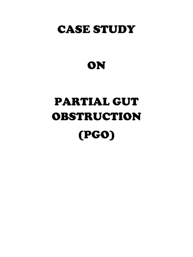 Case Study or (PGO) | Download Free PDF | Gastrointestinal Tract ...