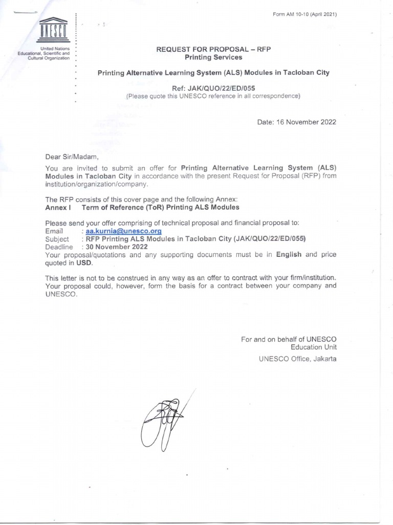 RFP | PDF RFP | PDF