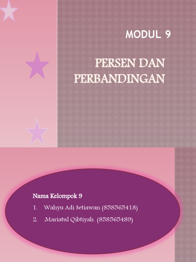 Modul 9 - Persen Dan Perbandingan | PDF