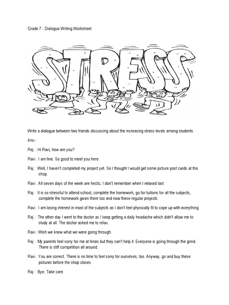 Dialogue Writing Worksheet | PDF