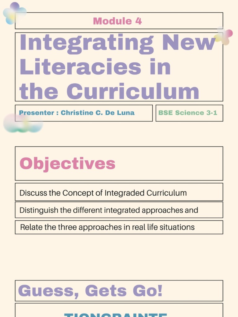 Integrating New Literacies in The Curriculum (3) 1 | PDF