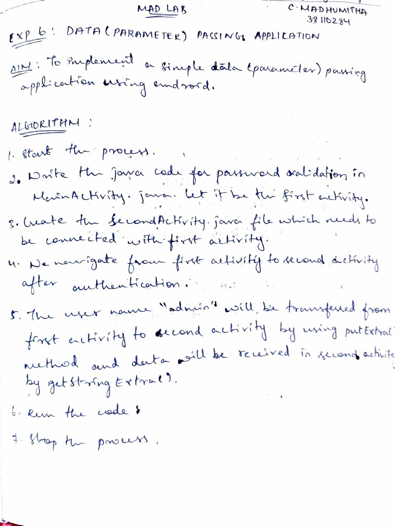 C.madhumitha (Mad Lab 6 To 10) | PDF